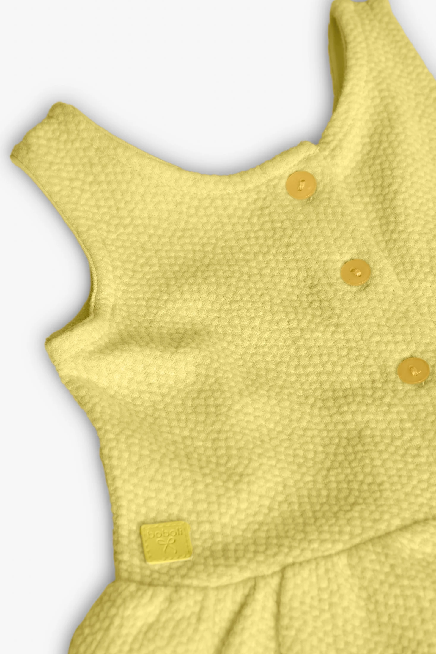 Baby girls knit top in yellow. Ideal for summer with its sleeveless ...